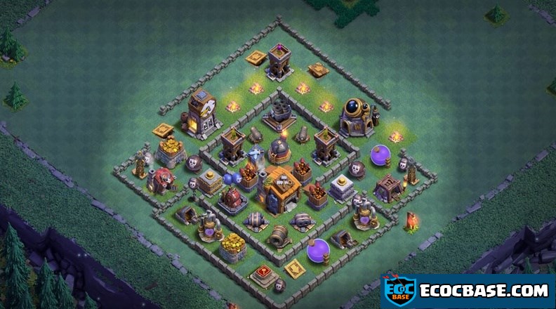 Builder Base | Aldea Nocturna / (BH7) Taller del Constructor 7 | Clash of Clans Base Layout Link