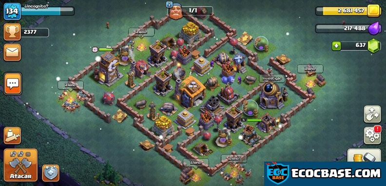 Builder Base | Aldea Nocturna / (BH7) Taller del Constructor 7 | Clash of Clans Base Layout Link