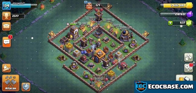 Builder Base | Aldea Nocturna / (BH7) Taller del Constructor 7 | Clash of Clans Base Layout Link